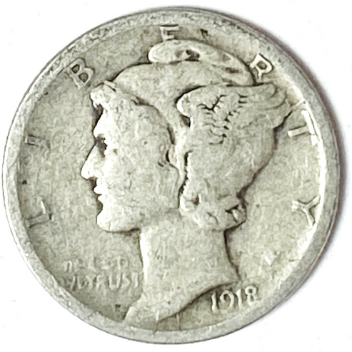 1918 D 10c Mercury Silver Dime Rare Ten Cents Denver – Precious Metals ...
