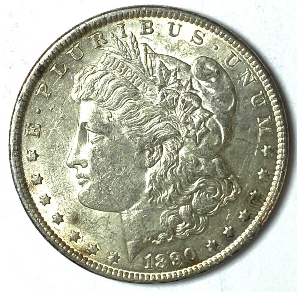 1890 $1 Morgan Silver One Dollar US Coin Philadelphia AU – Precious ...