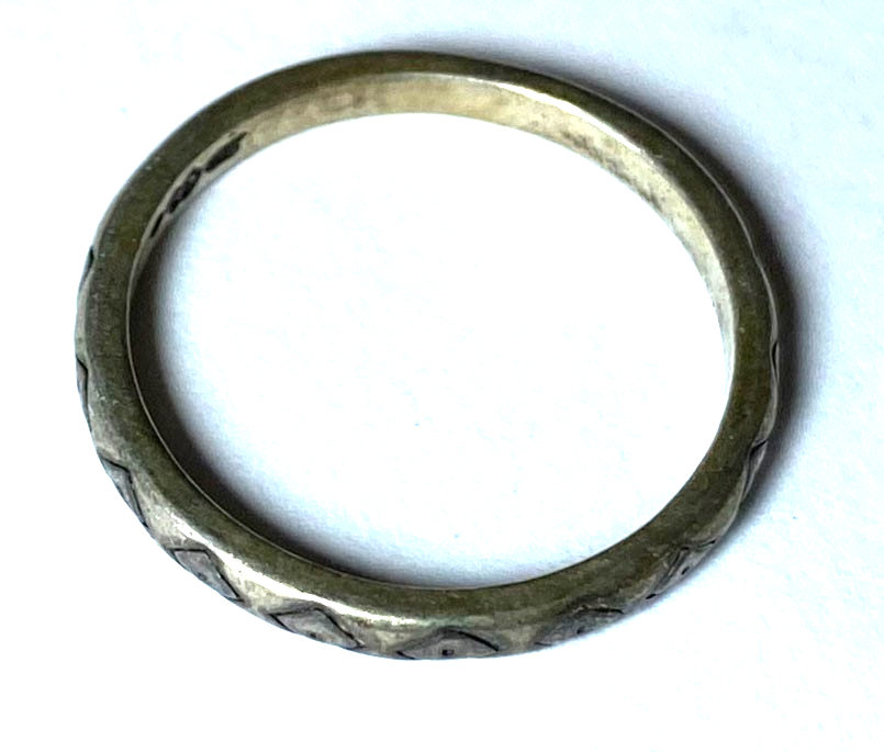 Sterling Silver Carolyn Pollack Stackable Stamped Ring 2.5mm Band Size ...