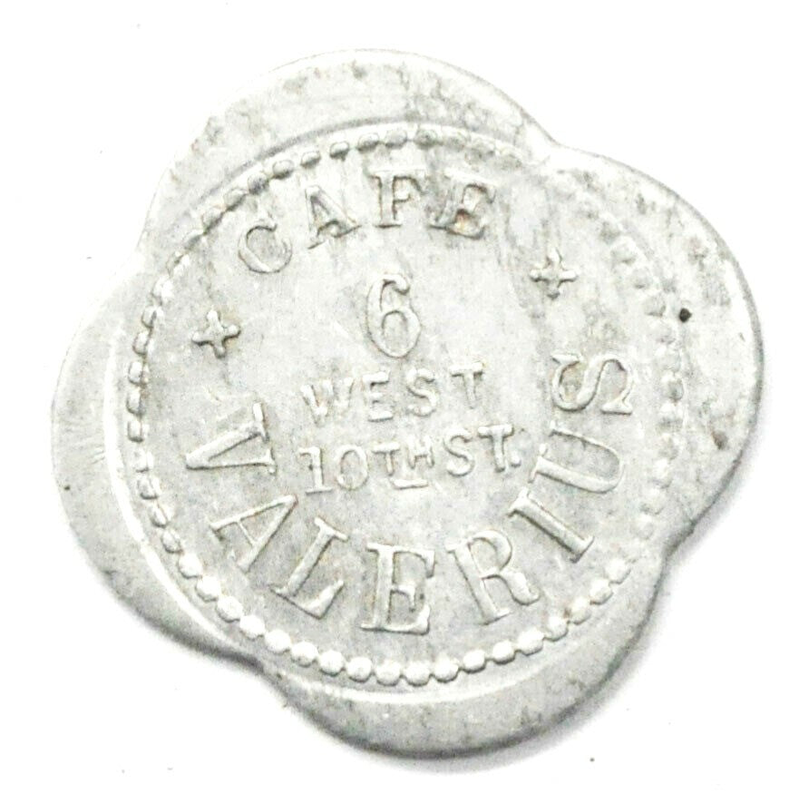 Cafe Valerius 6 West 10th St 2-1/2c Aluminum Trade Token 29mm Netherla ...