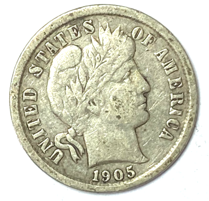 1905 S 10c Barber Silver Ten Cents Dime US San Francisco – Precious ...