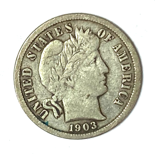 1903 O 10c Barber Silver Ten Cents Dime US New Orleans – Precious ...