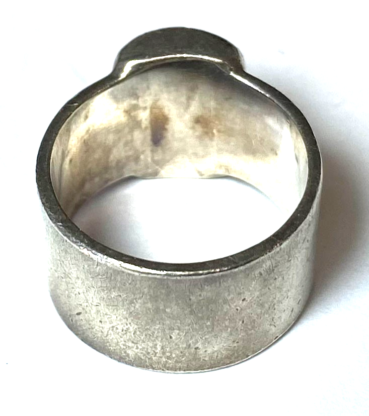 Sterling Silver Janice Girardi Rectangle MOP Ring 15mm Band Size 9 ...