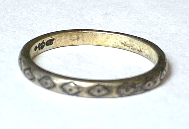 Sterling Silver Carolyn Pollack Stackable Stamped Ring 2.5mm Band Size ...