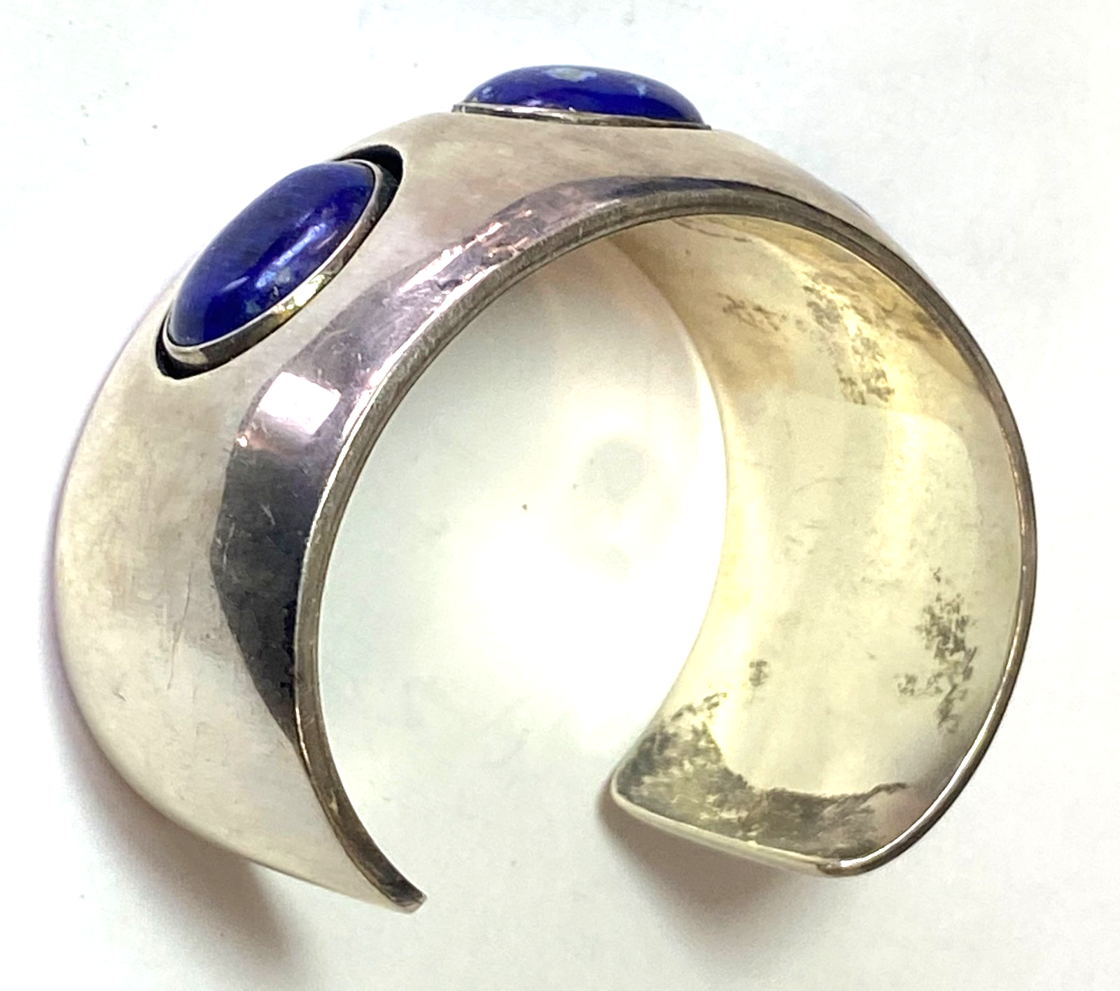 Sterling J Wright Triple Lapis Shadow Box Cuff Bracelet 31mm 6-1/2" Wr ...