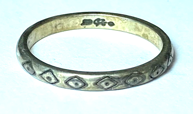 Sterling Silver Carolyn Pollack Stackable Stamped Ring 2.5mm Band Size ...