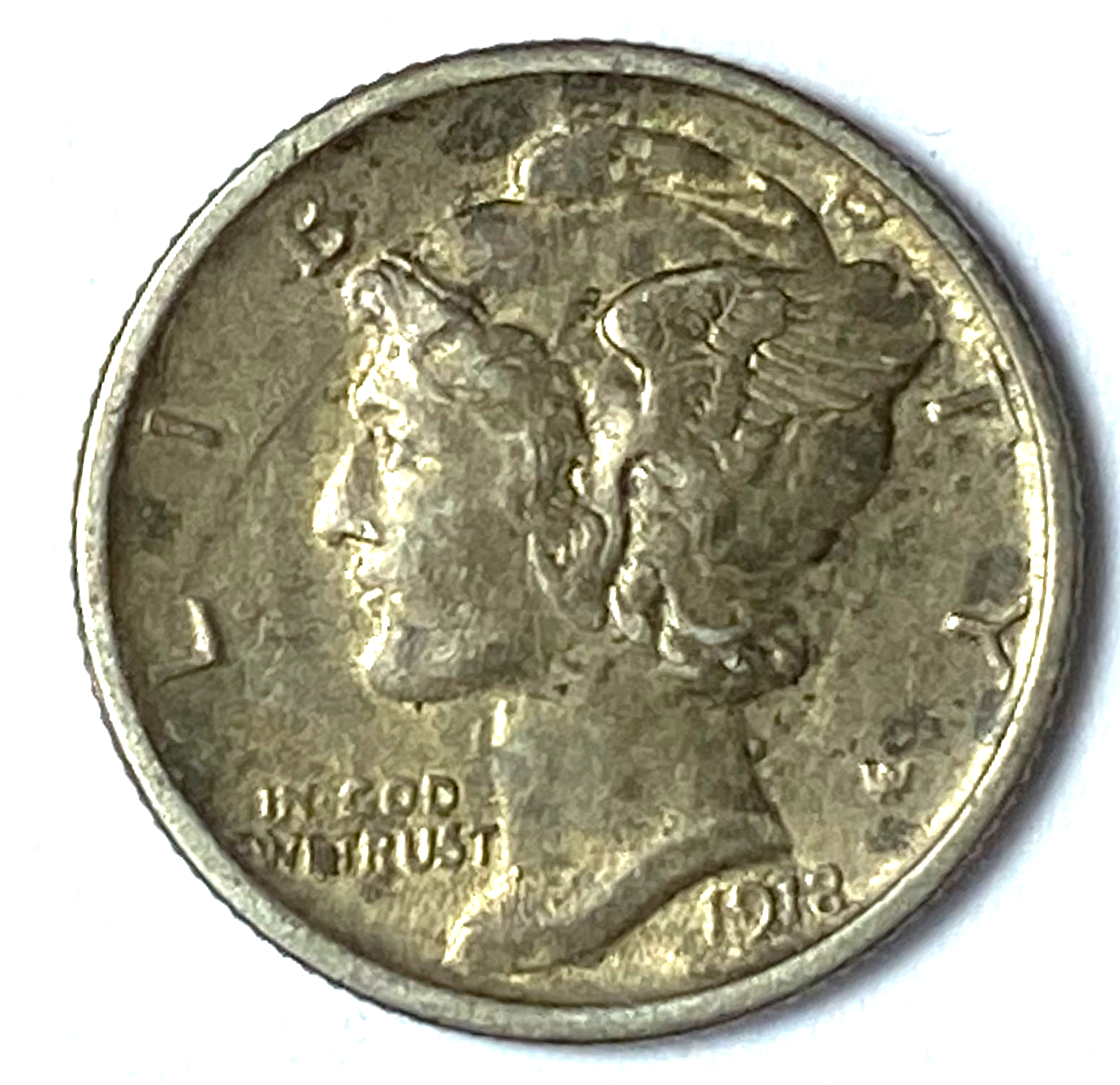 1918 S 10c Mercury Silver Dime Rare Ten Cents San Francisco – Precious ...