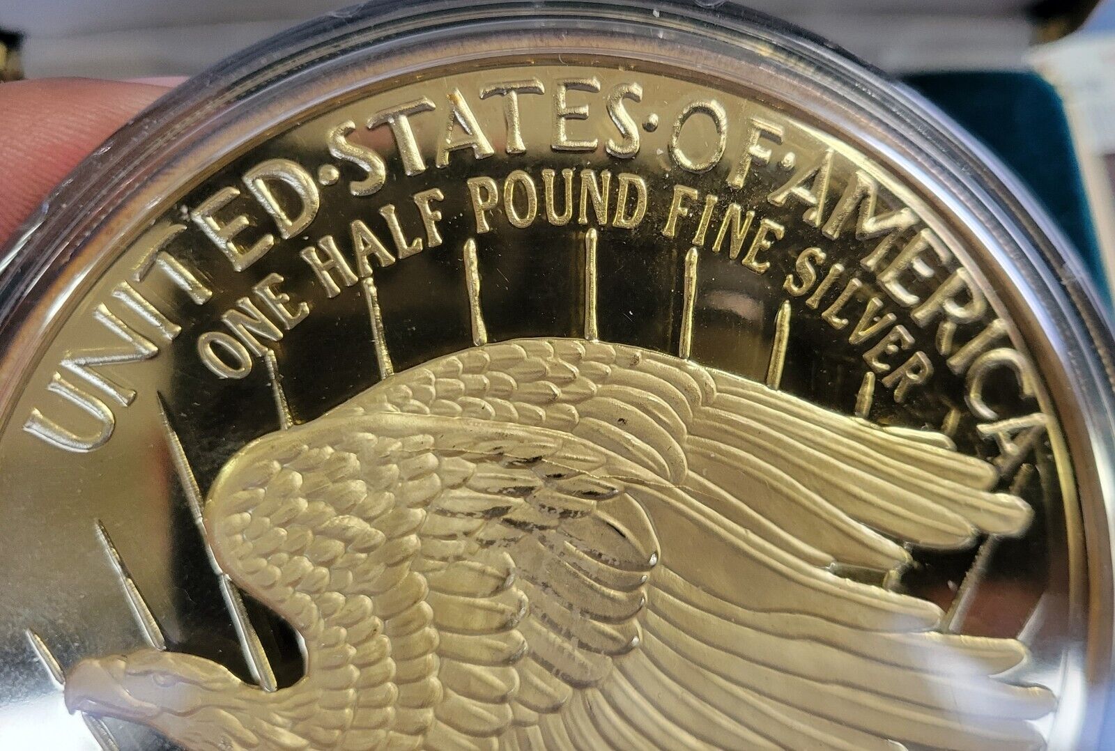 1997 Washington Mint Giant Half Pound (8.oz) Golden Eagle w/Box .999 F ...