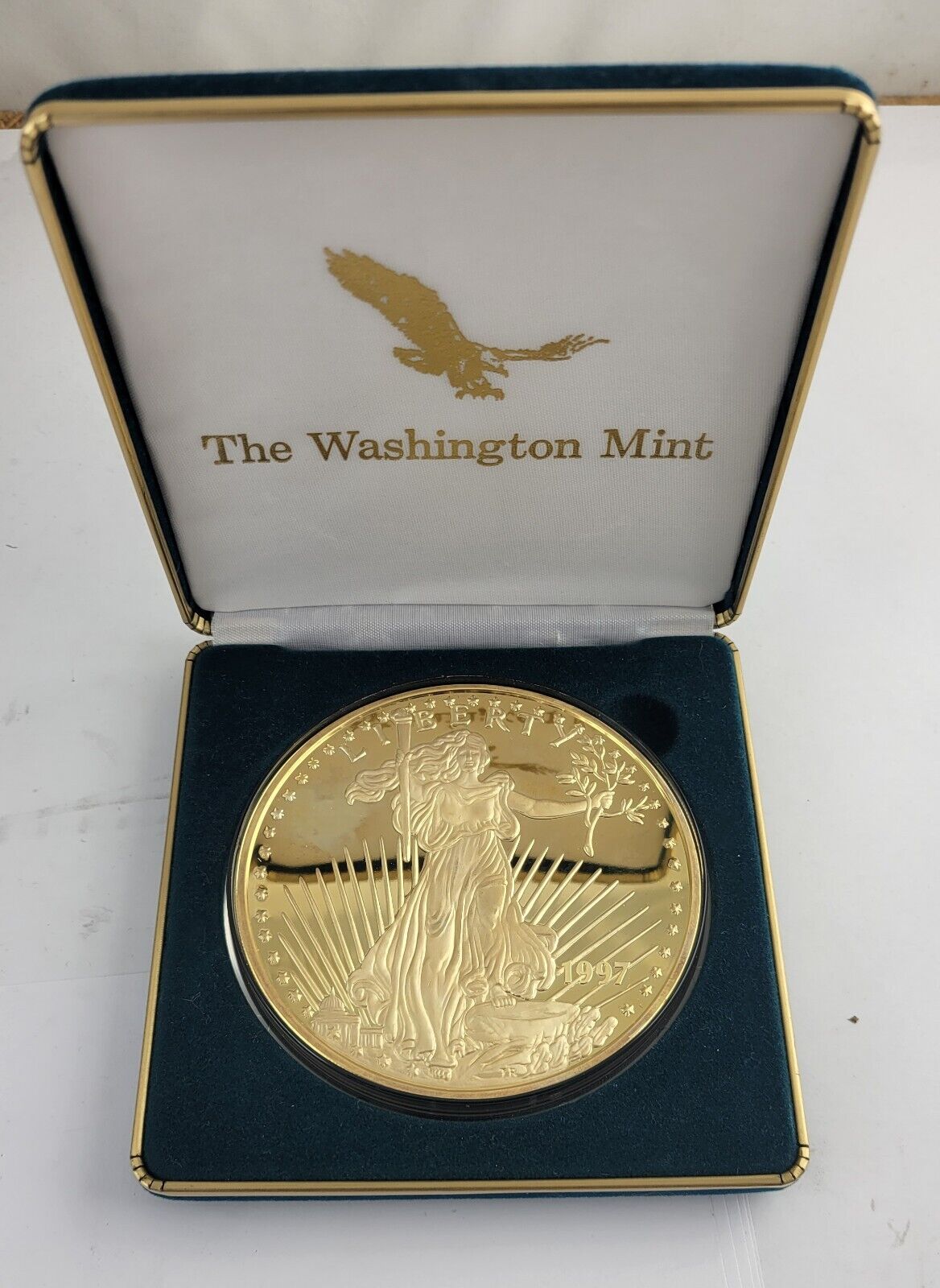 1997 Washington Mint Giant Half Pound (8.oz) Golden Eagle w/Box .999 F ...