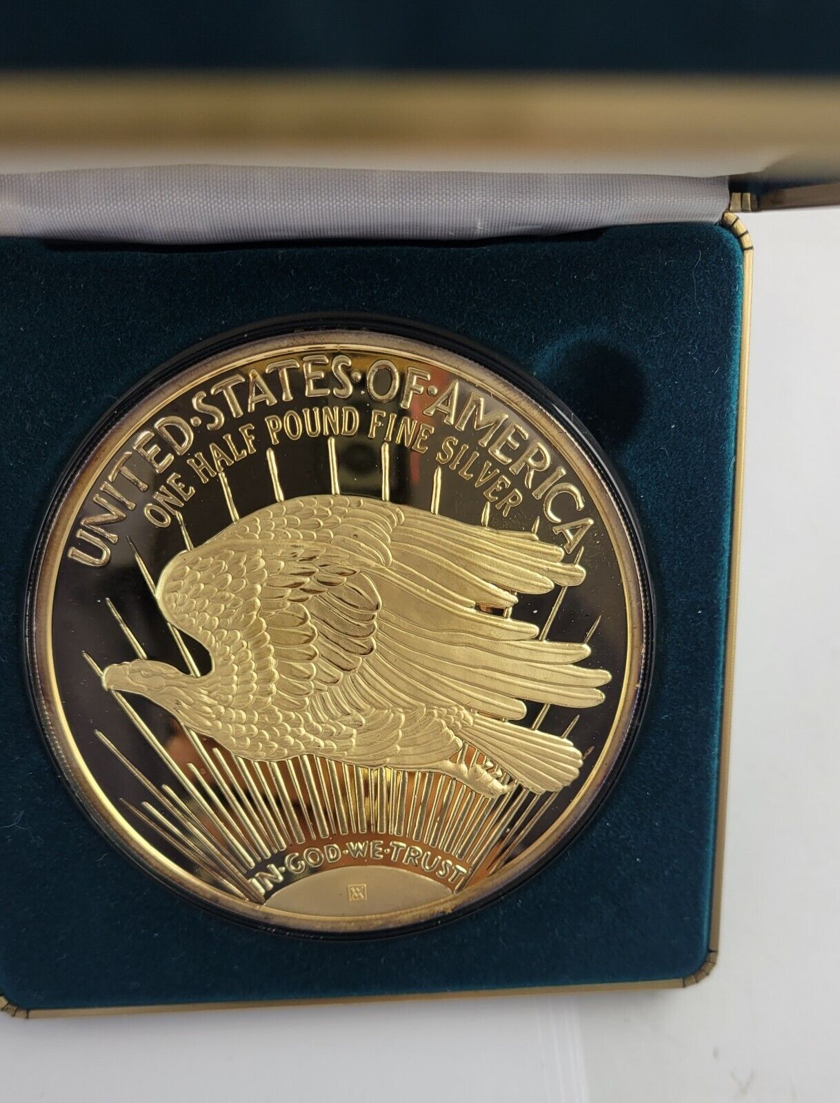 1997 Washington Mint Giant Half Pound (8.oz) Golden Eagle w/Box .999 F ...