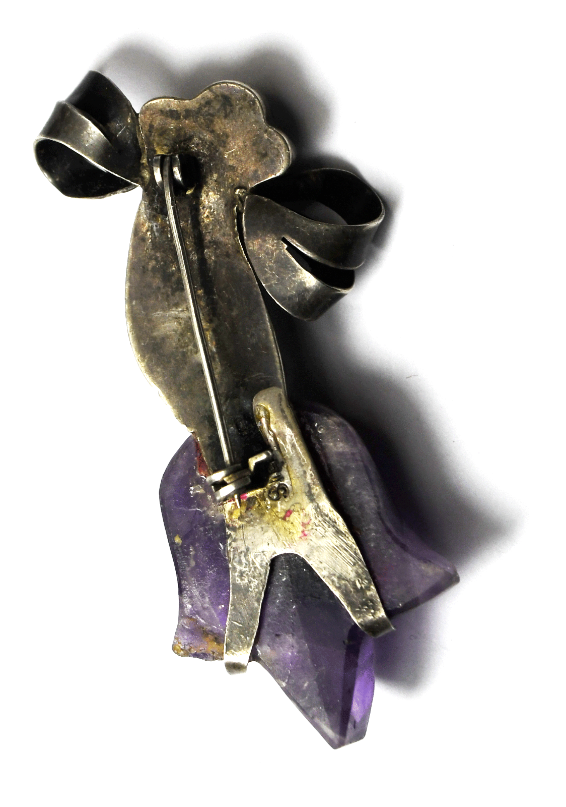 Sterling Freedom Liberty Torch Amethyst Flame Brooch Pin 70mm x 34mm ...