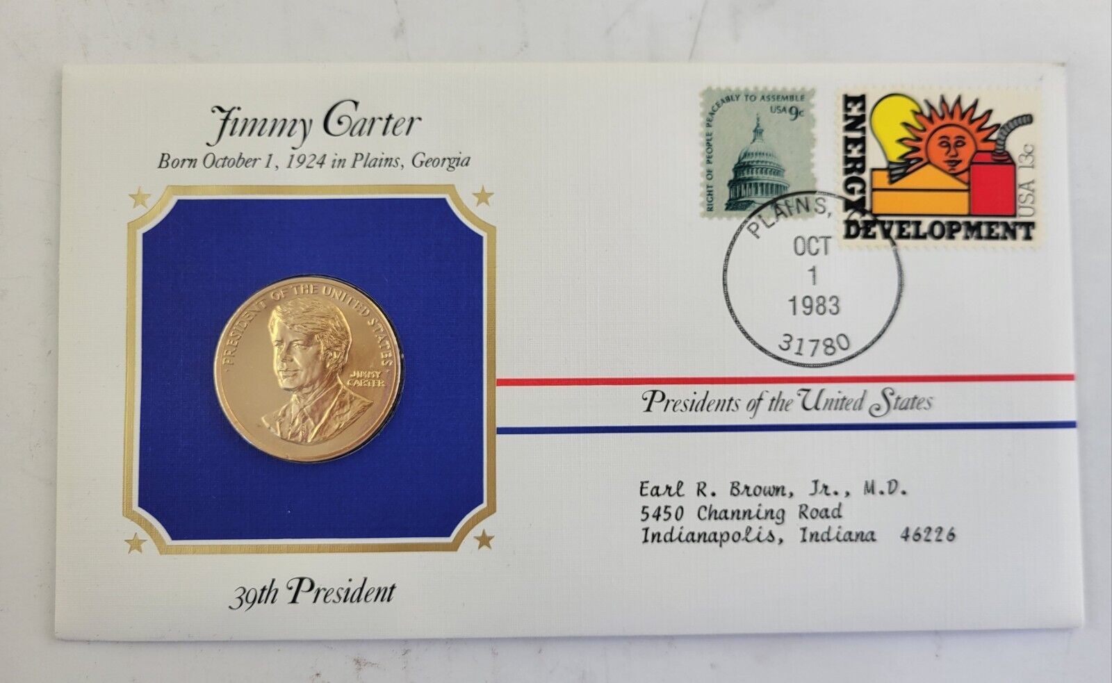 Jimmy Carter Presidential Covers Medal Postal Commemorative Society Go ...