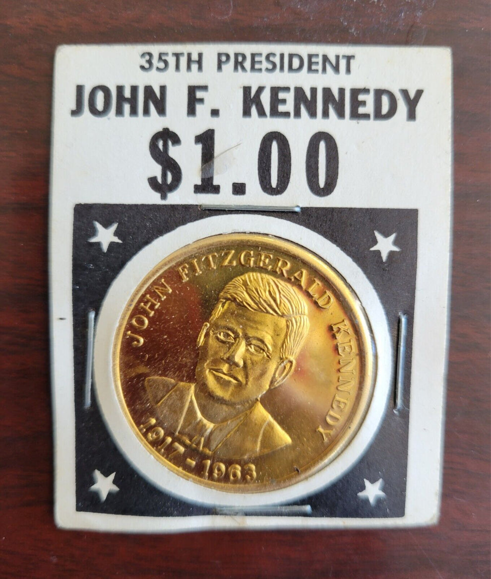 John F Kennedy 35th US President 1961-1963 Commemorative $1 Token Meda ...